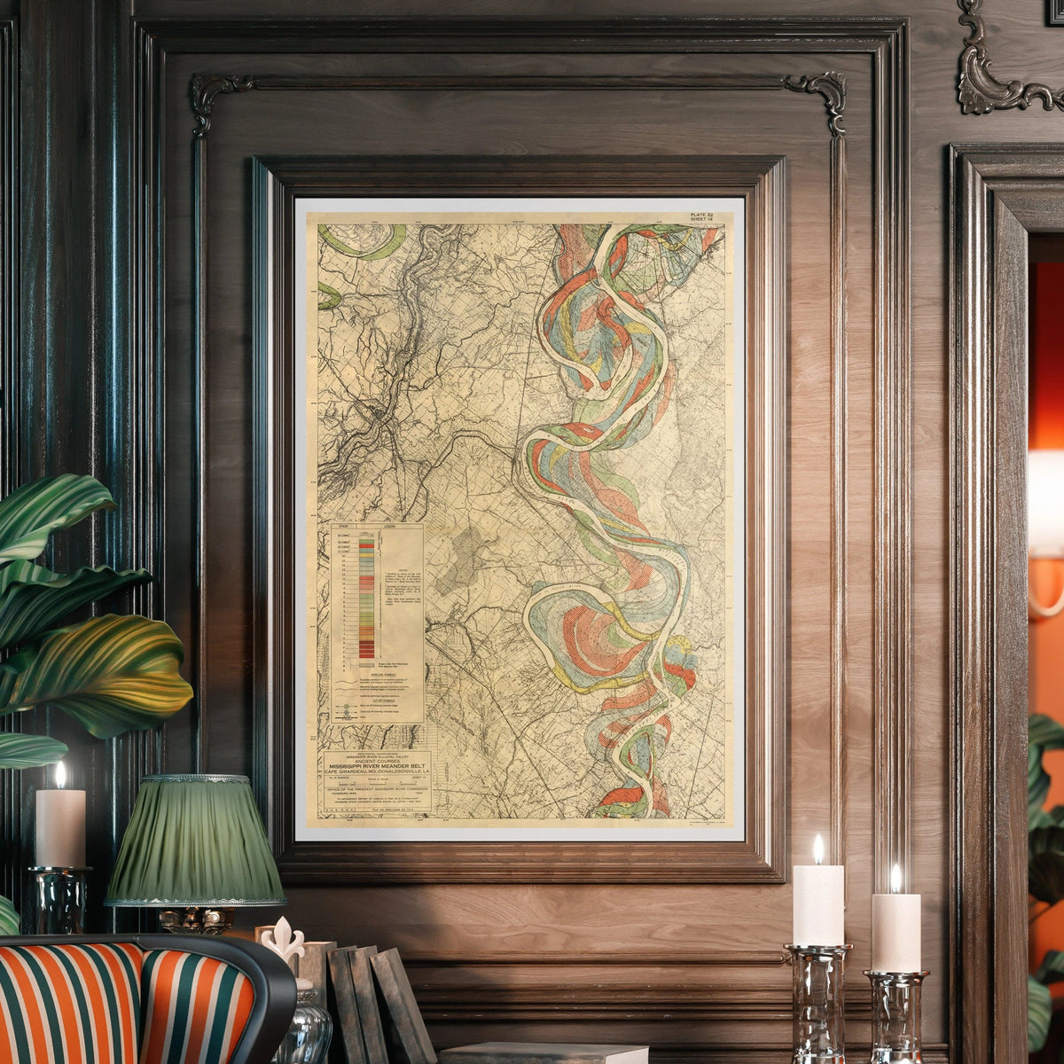 Historical Traces of The Mississippi River Harold Fisk Map Sheet 14 ...